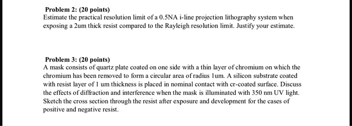 problem 220 points estimate the practical resolution limit of a 05na i ...