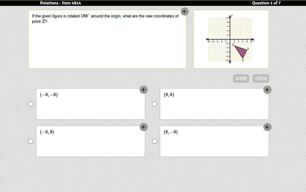 Solved If The Given Figure Is Rotated 180° Around The Origin What