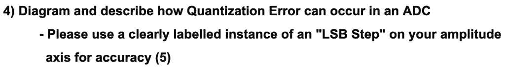 SOLVED: Diagram and describe how Quantization Error can occur in an ADC ...