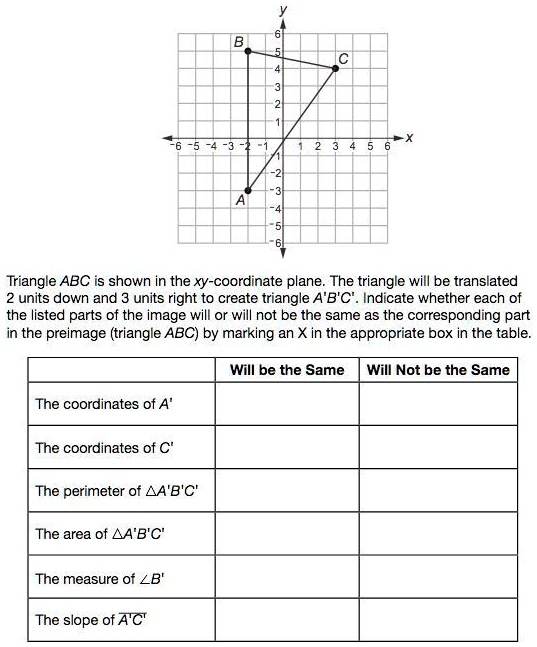 please help and show work triangle abc is shown in the xy coordinate ...