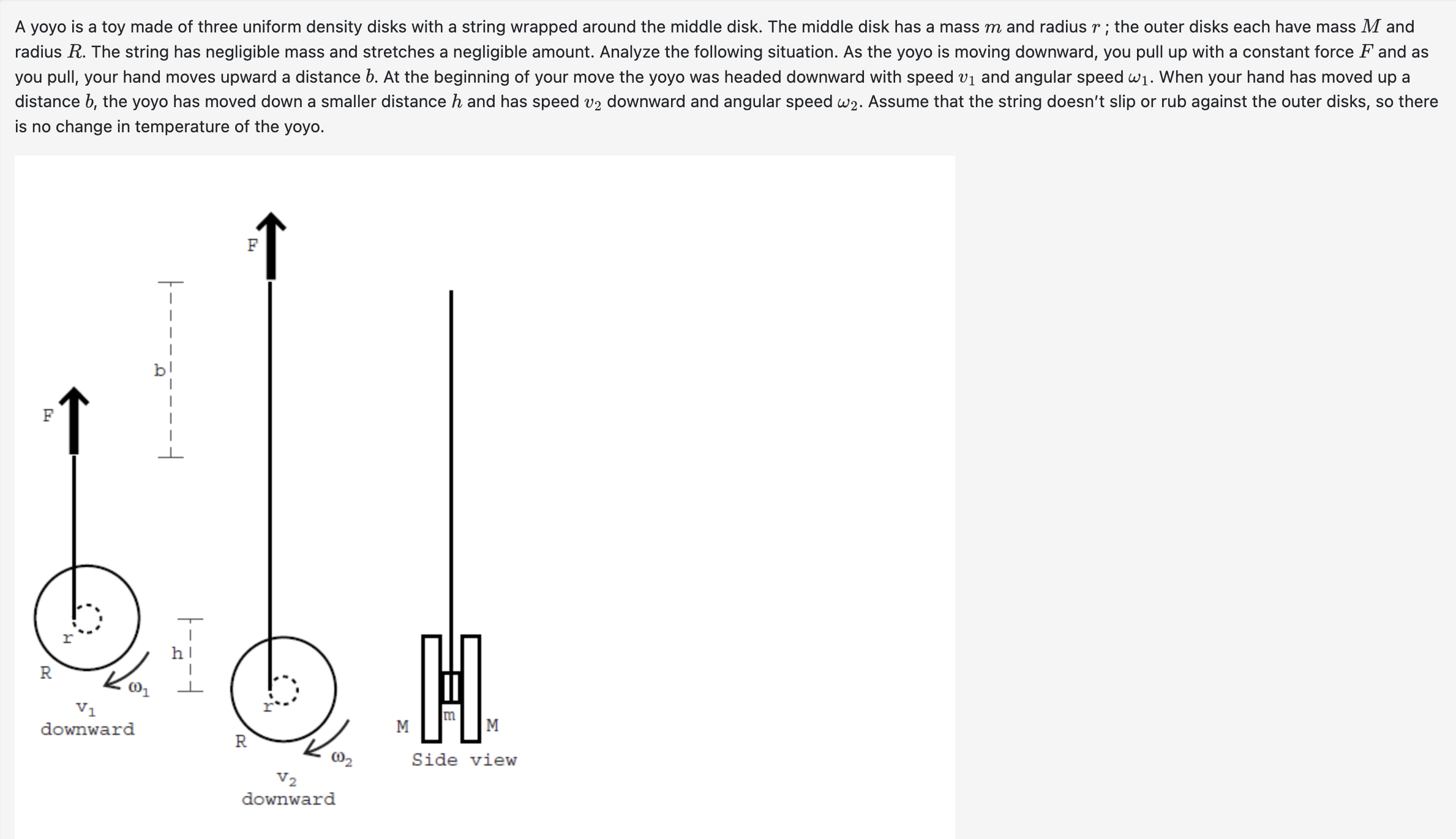 SOLVED: (a) The moment of inertia of the yoyo is the sum of the moments ...