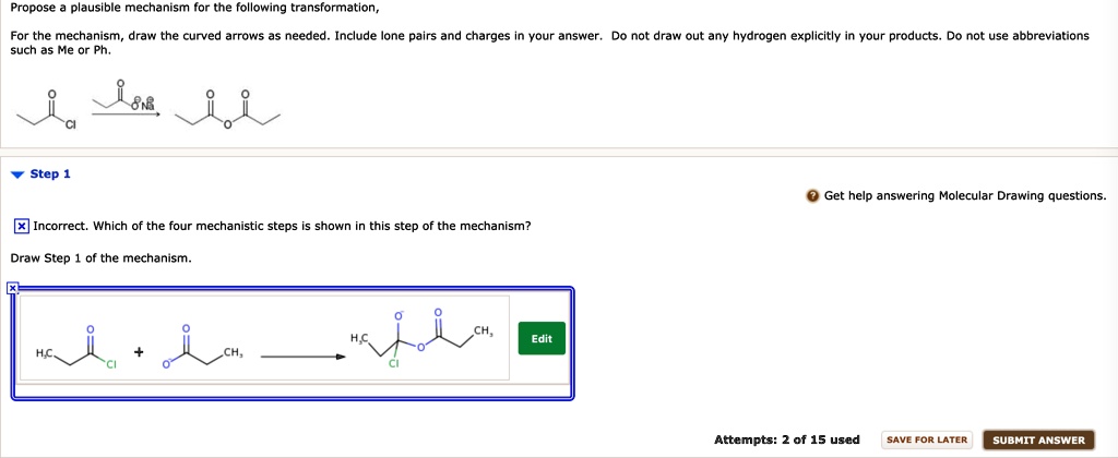 SOLVED: Propose plausible mechanism for the following transformation For the mechan nism, draw ...