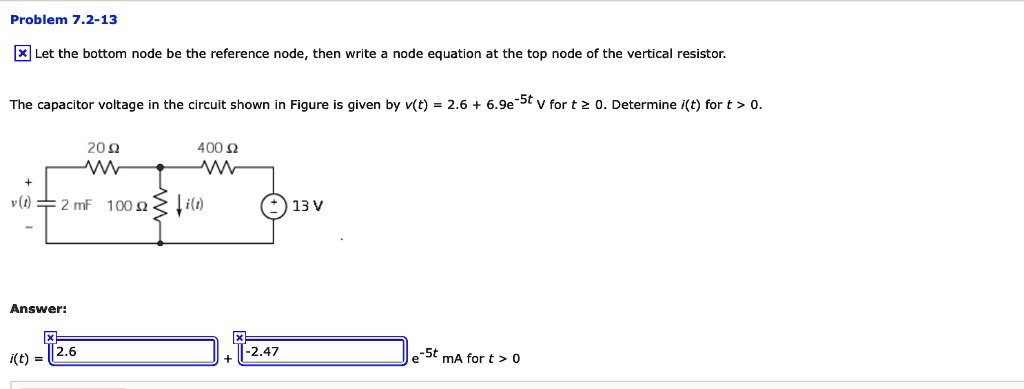 Problem 7.2-13 Let the bottom node be the reference node, then write a ...