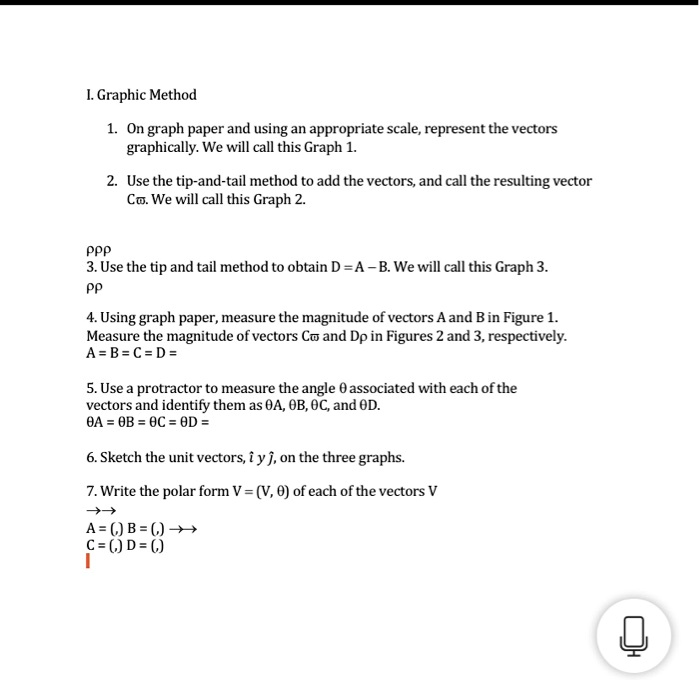 SOLVED: [Graphic Method] On graph paper and using an appropriate scale ...