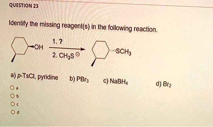 SOLVED: Identify the missing reagents in the following reaction: OH2 ...
