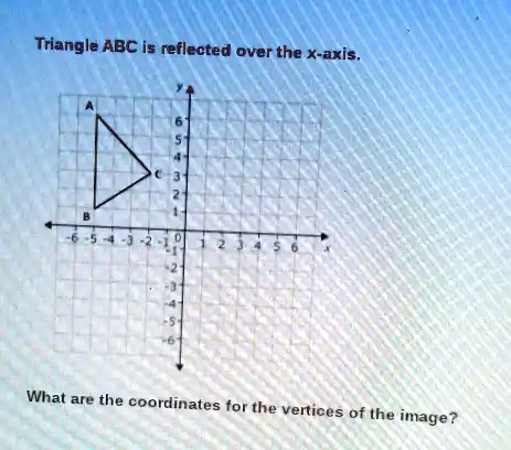 SOLVED: Triangle ABC is reflected over the X-axis What are the ...