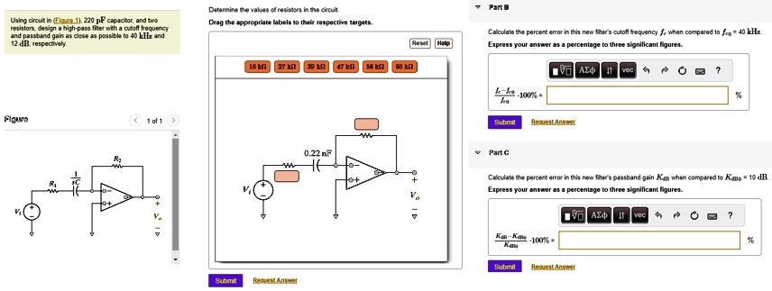 using circuit in figure 1 220pf capacitor and two resistors design a ...