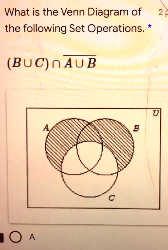 Is Venn Diagram Buc A The Same As A Buc Aub And Anb And A Ve