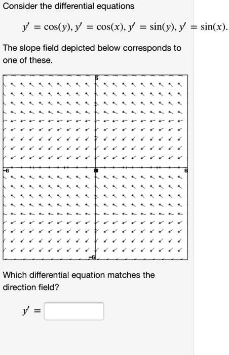 SOLVED:Consider the differential equations y cos(y),y cos(x), y sin(y ...