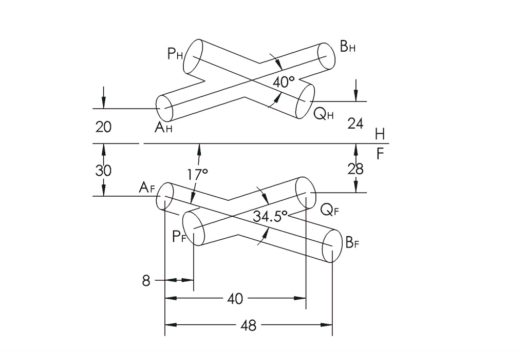 SOLVED: Draw the frontal and horizontal projections of the lines AB and ...
