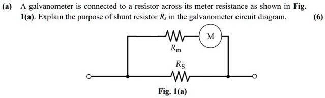 SOLVED: A galvanometer is connected to a resistor across its meter ...