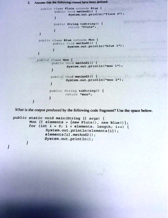 SOLVED: Assume that the following classes have been defined: public ...