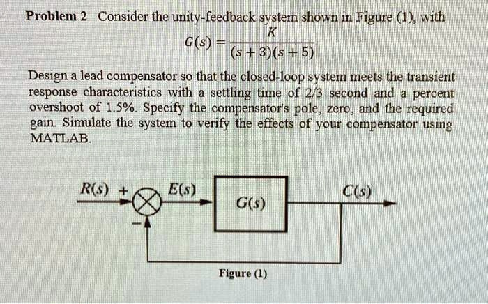 problem 2consider the unity feedback system shown in figure1with k gs ss5 design a lead ...