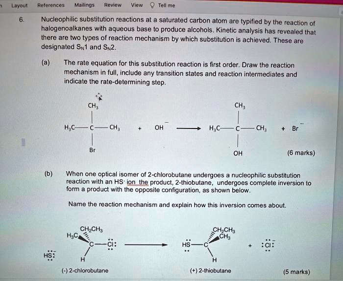 SOLVED: Title: Nucleophilic Substitution Reactions and Inversion in 2 ...
