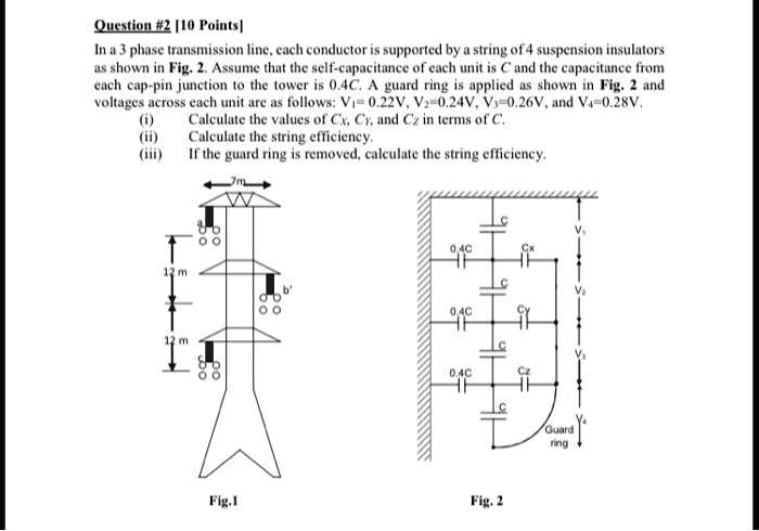 SOLVED: Question #2 [10 Points] In a 3-phase transmission line, each ...