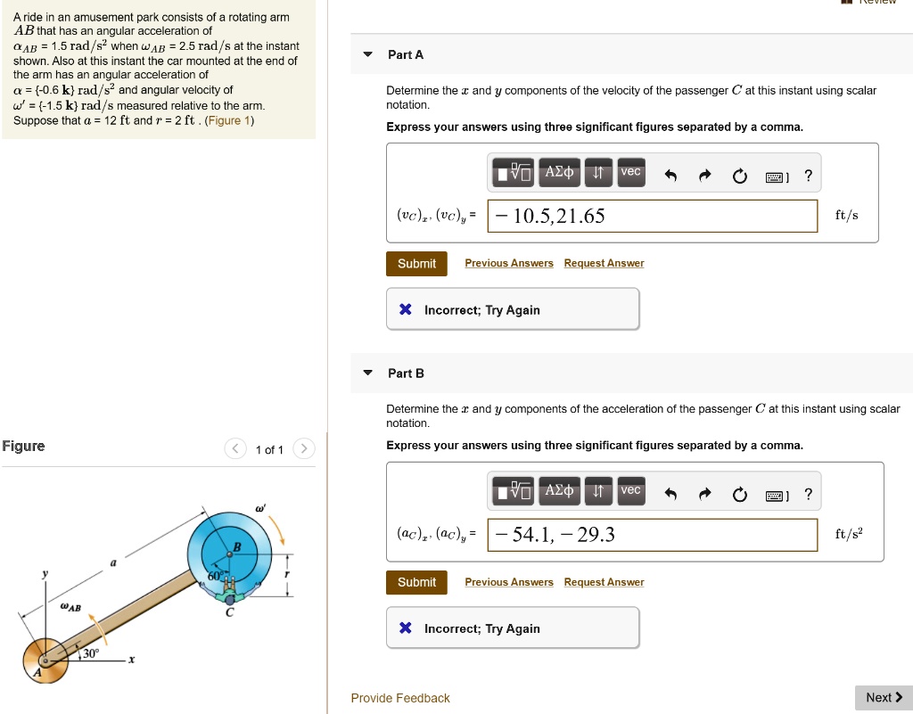 A ride in an amusement park consists of a rotating arm AB that has an ...