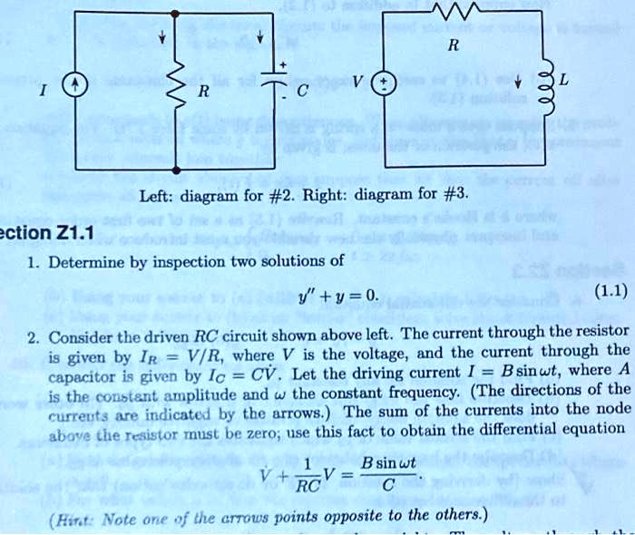 SOLVED: Left: diagram for #2. Right: diagram for #3. Section 21.1 1. Determine by inspection two ...