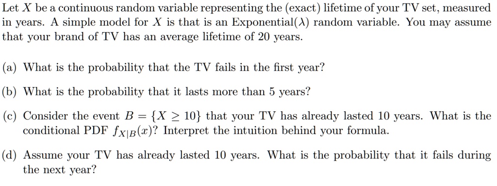 Solved Let X Be A Continuous Random Variable Representing The Exact 5803
