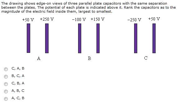 SOLVED: 'The drawing shows edge-on views of three parallel plate ...