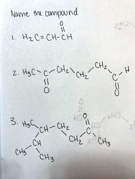 SOLVED: Name #1 compound Hz C= CH2 CH3 H2C - C CH2 C2H6 H3C CH CH2 CH3 CH3 64