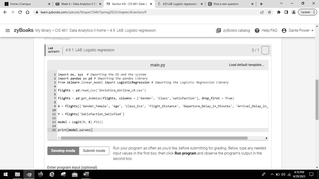 can anyone help with the correct coding for this lab49 lab logistic ...