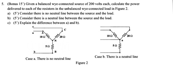 5. (Bonus 15') Given a balanced wye-connected source of 200 volts each ...