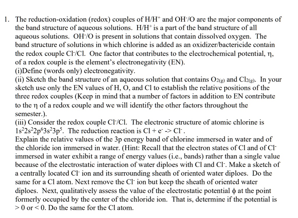 the reduction oxidation redox couples of hmh and oh 0 are the major ...