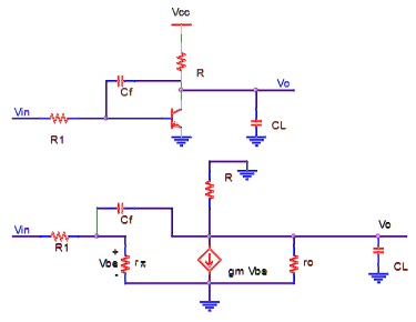 SOLVED: Consider the amplifier shown below with its corresponding small ...