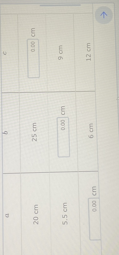 SOLVED: 20 cm 25 cm 0.00 5.5 cm 0.00 cm 9 cm 0.00 cm 6 cm 12 cm