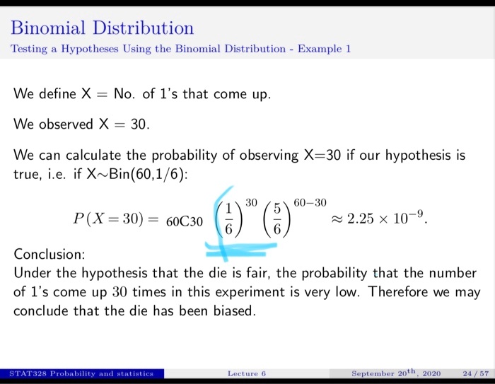 SOLVED: Binomial Distribution: Testing Hypotheses Using the Binomial ...