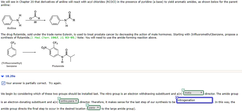 We will see in Chapter 20 that derivatives of aniline will react with ...