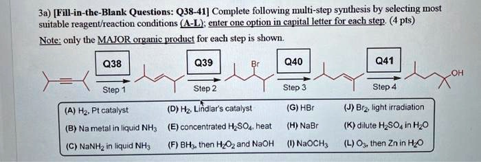 SOLVED: 3a) [Fill-in-the-Blank Questions: Q38-41] Complete following ...