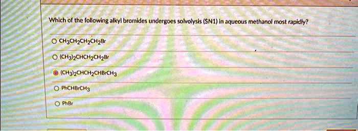 Which of the following alkyl bromides undergoes solvolysis (SN1) in ...