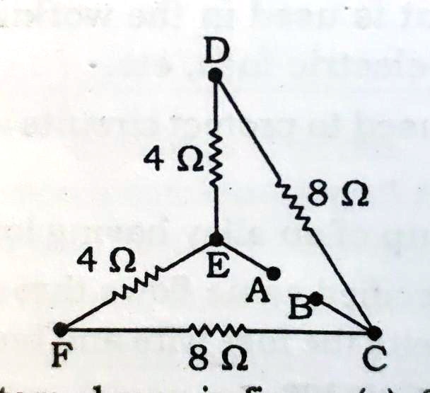 SOLVED: (a) Calculate the equivalent resistance of the network across the points A and B shown ...