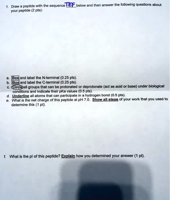 SOLVED: ' Please help me with this question(biochemistry) Draw a ...
