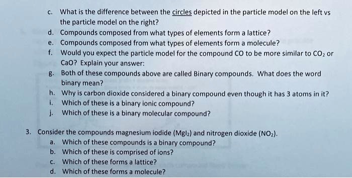 SOLVED:What is the difference between the circles depicted in the particle model on the left vs ...