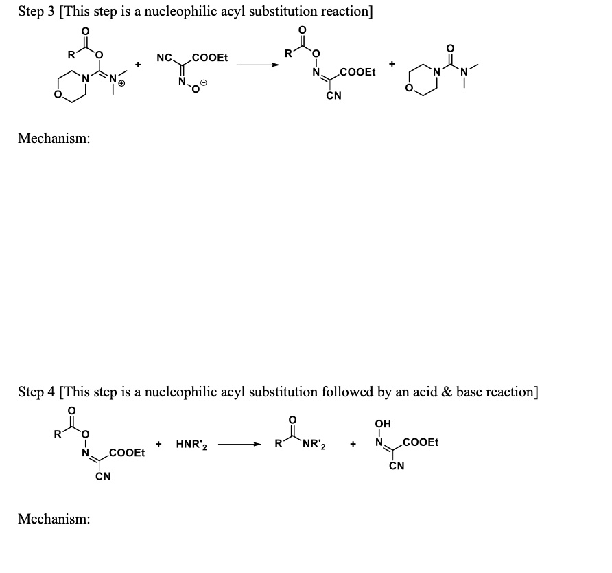 step 3 this step is a nucleophilic acyl substitution reaction nc cooet ...
