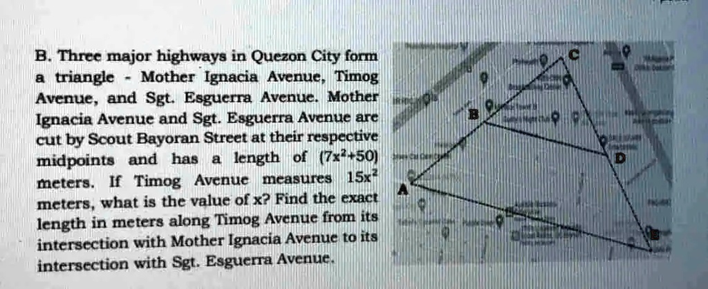 B. Three major highways in Quezon City form a triangle - Mother Ignacia ...