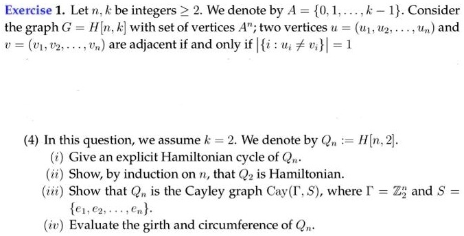 SOLVED: Texts: Exercise 1. Let n, k be integers. We denote by A = 0, 1 ...