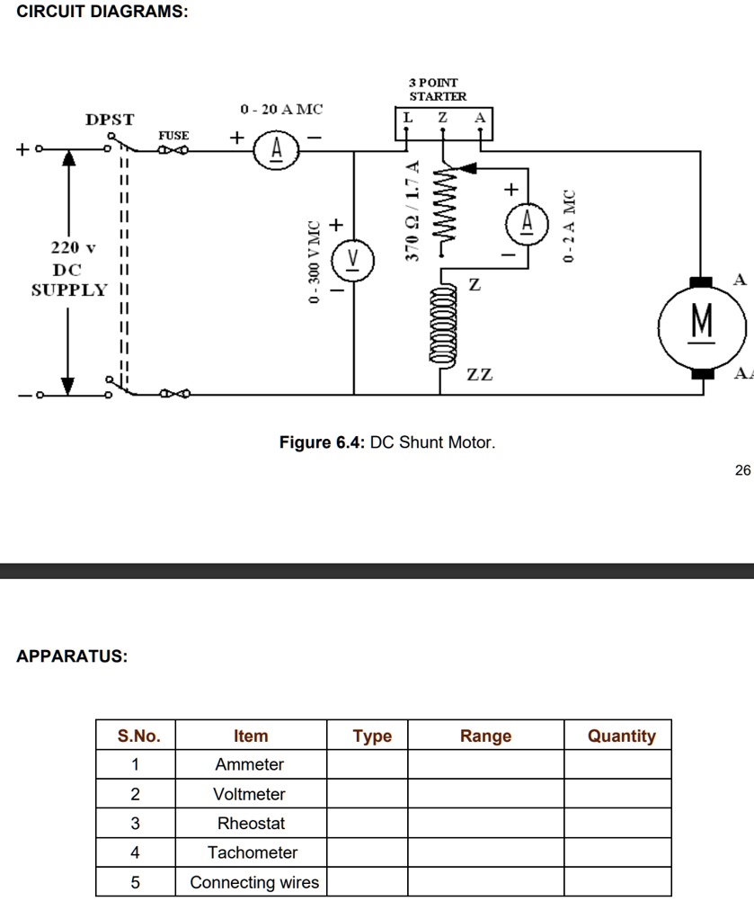 to vary the speed of the given dc shunt motor by armature control and ...