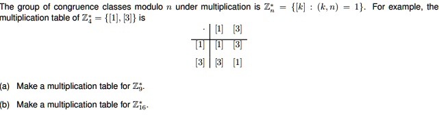 the group of congruence classes modulo under multiplication is ...