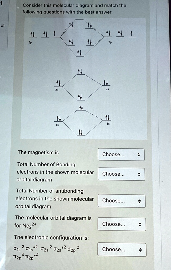 1 of Consider this molecular diagram and match the following questions ...