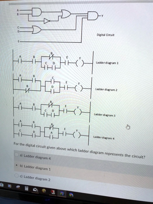 SOLVED: Digital Circuit Ladder diagram 1 Ladder diagram 2 Ladder ... SOLVED: Digital Circuit Ladder diagram 1 Ladder diagram 2 Ladder ...