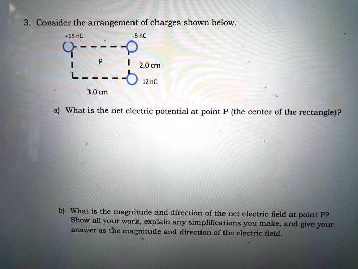 SOLVED: Consider the arrangement of charges shown below. +15 nc 5 nC 2.0 cm 12 nC 3.0 cm What is ...