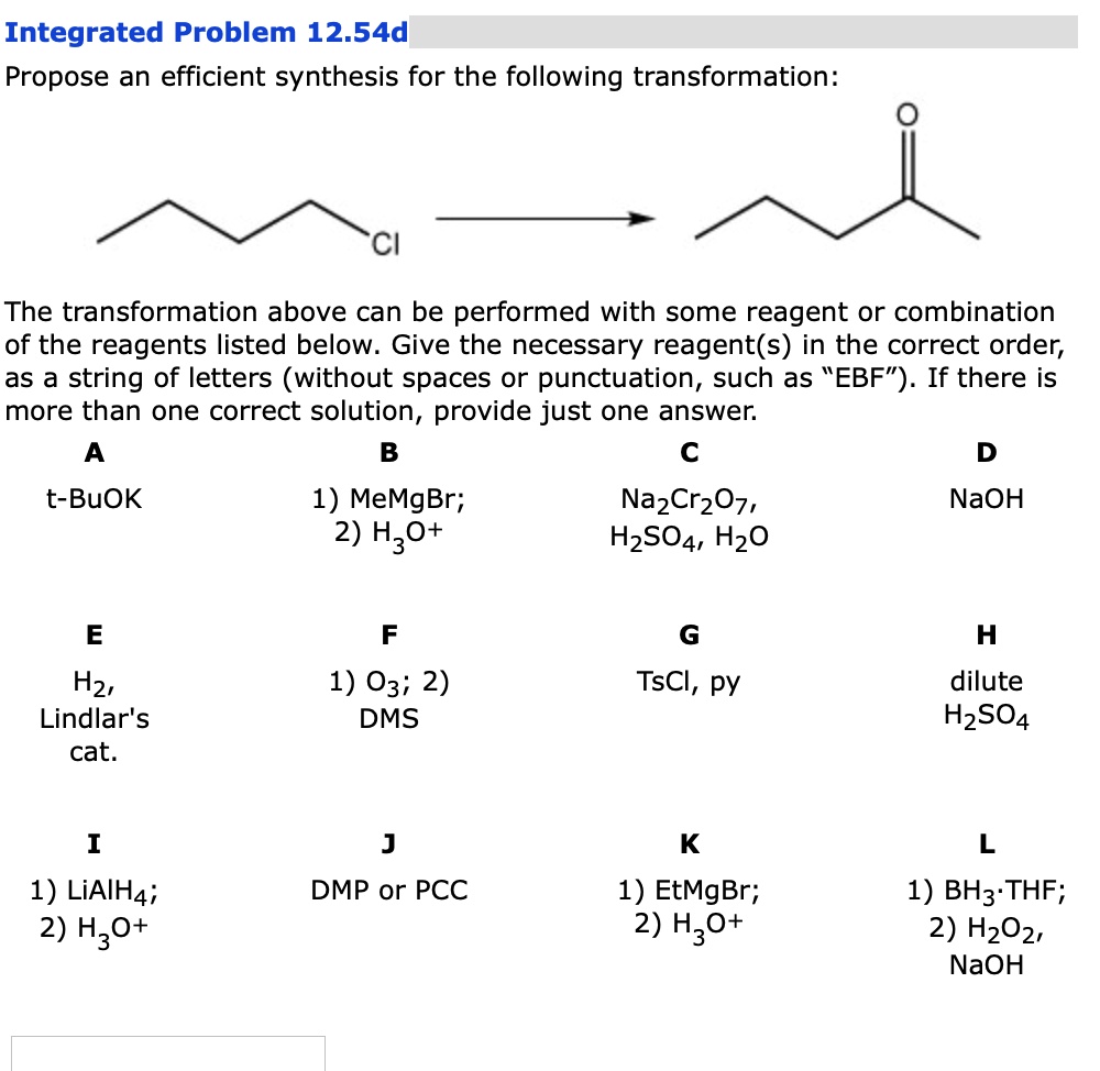 integrated problem 1254d propose an efficient synthesis for the ...