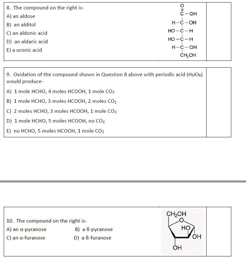 SOLVED:The compound on the right is- A)an aldose B) an alditol an ...