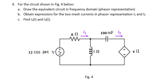 VIDEO solution: For the circuit shown in Fig. 4 below: a. Draw the equivalent circuit in the ...