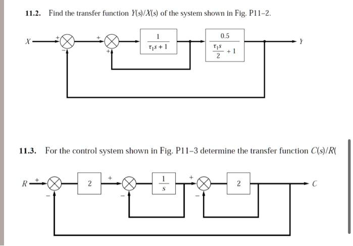 if you can show work that would be great thank you 112find the transfer function ysxs of the ...