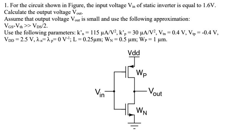 SOLVED: Please solve and show ALL work. 1. For the circuit shown in Figure, the input voltage ...