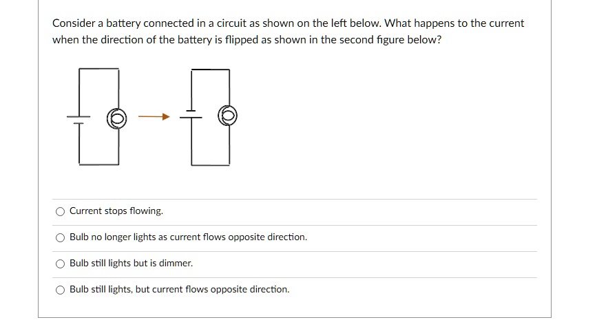 consider a battery connected in circuit as shown on the left below what ...